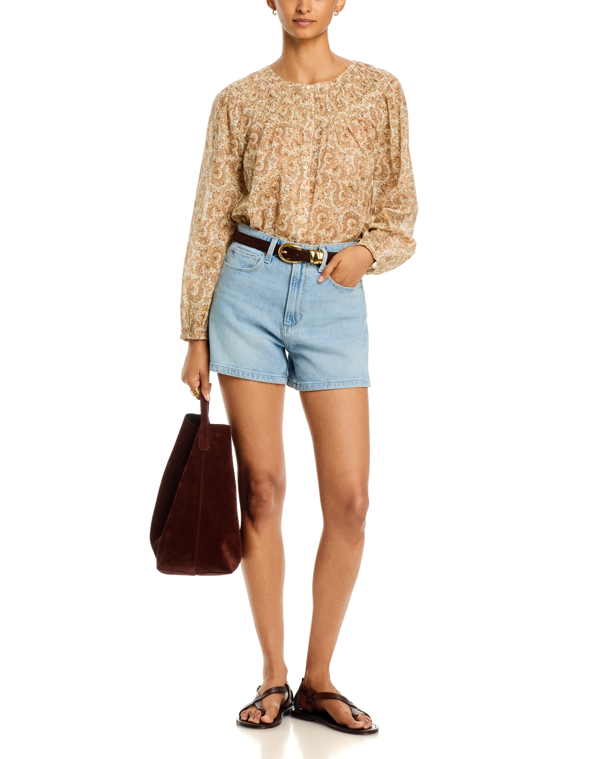 PAIGE Paige Zoia Smocked Blouse